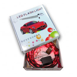 LED neony pod auto - červené, flexibilní - Reviloshop